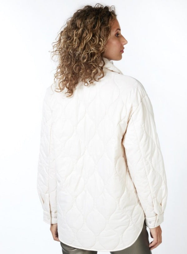 EsQualo Quilted Jacket, Off White – Tracy Brent Collections 1